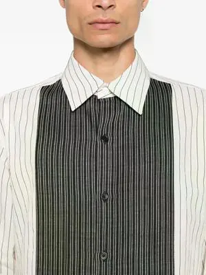 Yohji Yamamoto Vertical-stripe Panelled Shirt