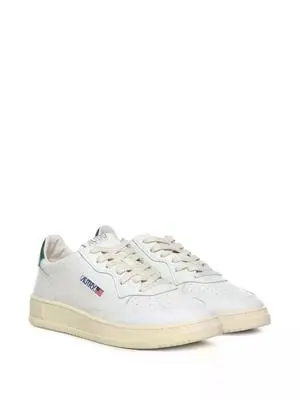AUTRY Medalist Low Sneakers In And Green Leather