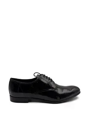 Prada Leather Derby Shoes - Black