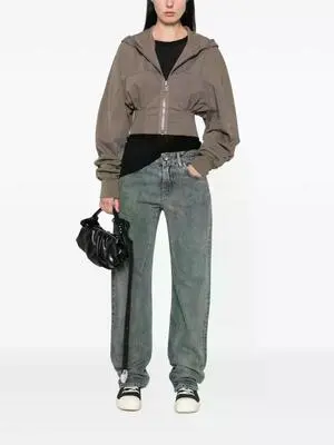 Rick Owens Cropped Zip-up Hoodie