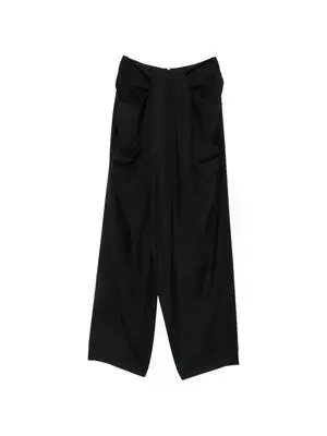 Balmain Grain De Poudre Draped Trousers