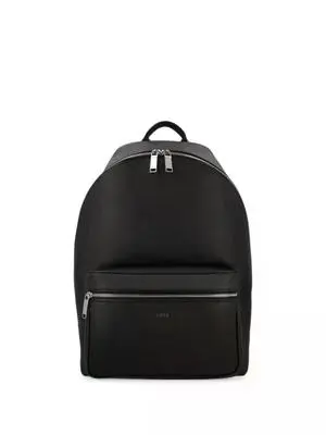 BOSS Structured Backpack With Polished Logo-lettering - Black