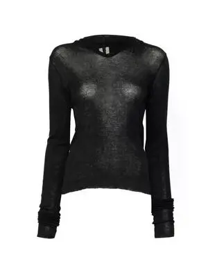 Rick Owens Long-sleeve Sheer Top