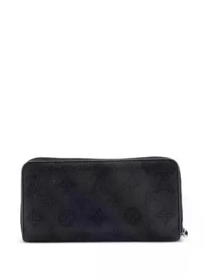 LOUIS VUITTON Zippy Wallet Mahina Leather Small Wallets - Black