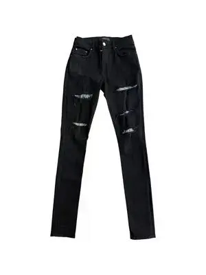 Amiri Zebra-patch Crystal-embellished Jeans