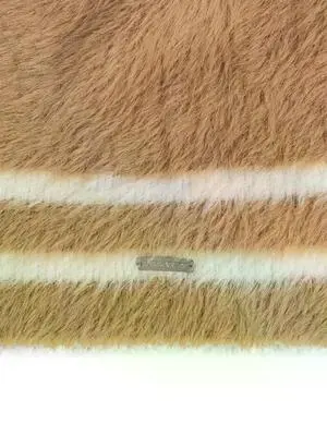 Dsquared2 Logo-plaque Striped Beanie Hat - Neutrals