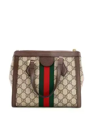 Gucci Ophidia Top Handle Gg Coated Canvas Small Tote Bag
