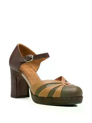 Chie Mihara Lizard-effect Buckled Pumps