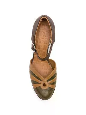 Chie Mihara Lizard-effect Buckled Pumps