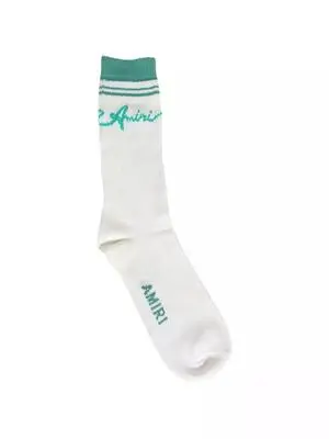 Amiri Wave Socks - White