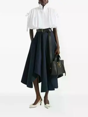 Givenchy Asymmetric Poplin Maxi Skirt