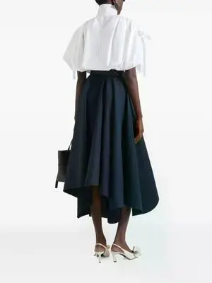Givenchy Asymmetric Poplin Maxi Skirt
