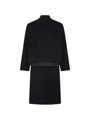 Sacai Layered-design Coat - Black