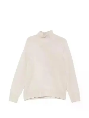 Soft Goat Long-sleeve Roll-neck Sweater - Neutrals