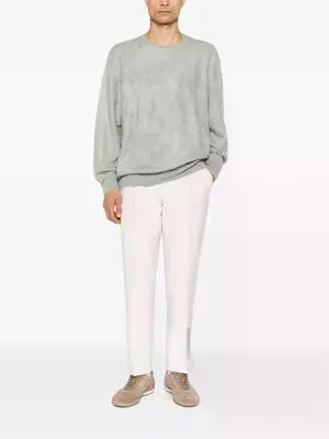 Soft Goat Crew Neck Brushed-knit Sweater