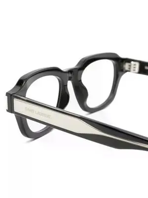 Saint Laurent Geometric-frame Glasses - Black
