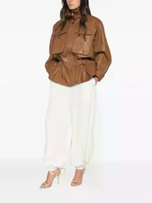 DUCIE Hope High-neck Leather Jacket