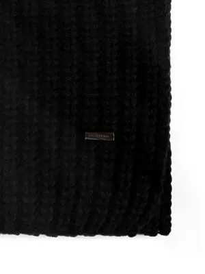 Dsquared2 Ribbed-knit Logo-plaque Scarf