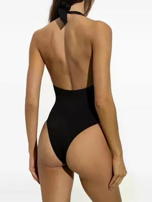 Balmain Logo-embellished Halterneck Swimsuit