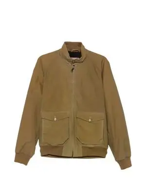 BARACUTA G9 Waxed Bomber Jacket - Brown