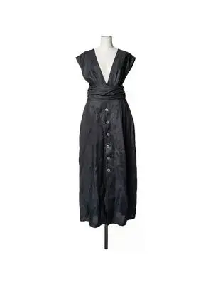 MULLER OF YOSHIOKUBO Button-down Belted Midi Dress
