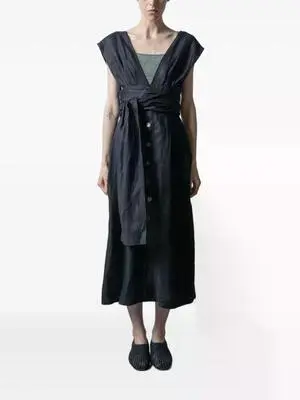 MULLER OF YOSHIOKUBO Button-down Belted Midi Dress