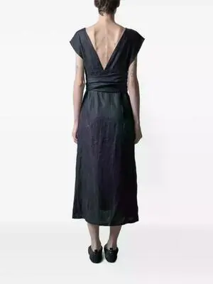 MULLER OF YOSHIOKUBO Button-down Belted Midi Dress