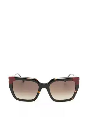 Carolina Herrera Tortoiseshell-effect Square-frame Sunglasses - Brown
