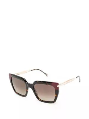 Carolina Herrera Tortoiseshell-effect Square-frame Sunglasses