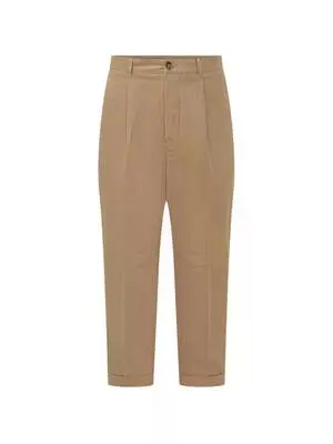 AMI Paris Cotton-carrot-oversized Trousers - Neutrals