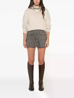 Maje Quarter-zip Sweater - Neutrals