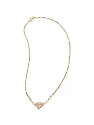Prada Eternal Diamonds Mini Triangle Pendant Necklace - Gold