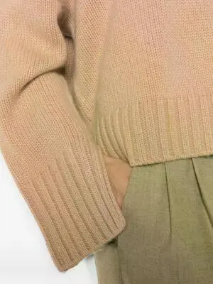 Soft Goat Roll-neck Ribbed-trim Sweater