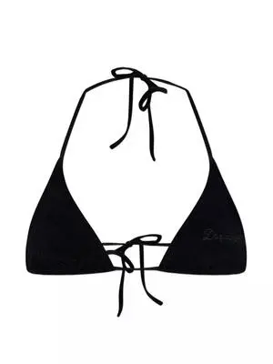 Dsquared2 Logo-embroidered Bikini Top - Black