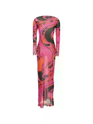 Emilio Pucci Iride-print Long-sleeve Dress