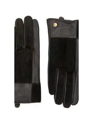Barbour Corduroy Panel Leather Gloves