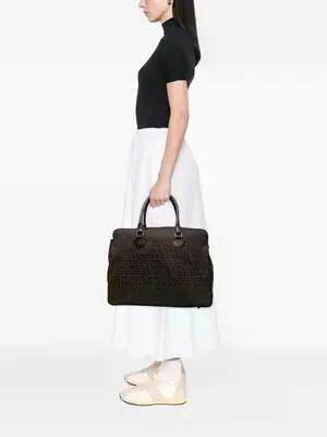 Fendi 2000-2010 Zucchino Canvas Business Bag