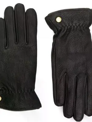 Barbour Fleece-trimmed Leather Gloves
