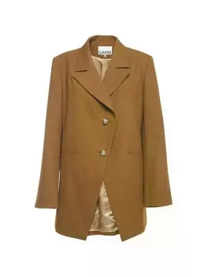 GANNI Asymmetric Single-breasted Blazer