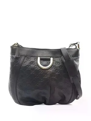 Gucci 2000-2015 Guccissima Abbey D Ring Crossbody Bag - Black