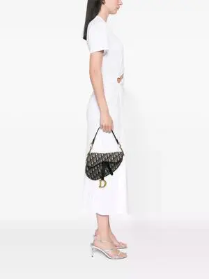Dior 2019 Oblique Canvas Saddle Bag Shoulder Bag - Blue