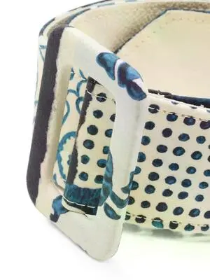 Oscar De La Renta Printed Buckle Belt