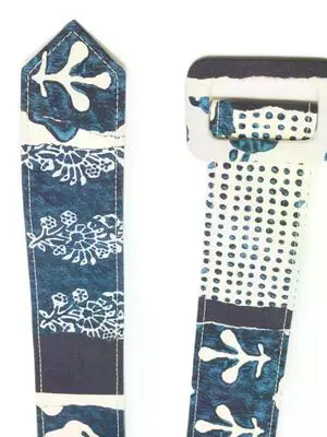 Oscar De La Renta Printed Buckle Belt