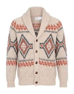 Brunello Cucinelli Cardigan Size Alpaca Wool, Polyamide, Wool, Cashmere, Silk - Light Grey