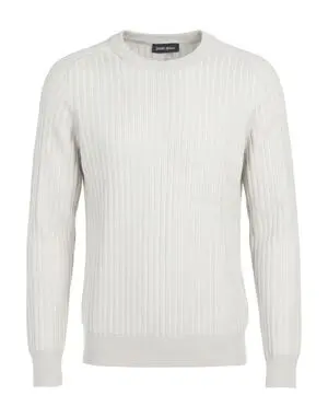 Herno Cotton Blend Ribbed Sweater - Grey