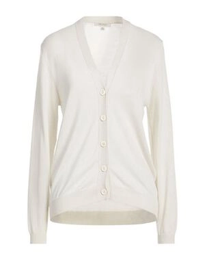 Crossley Virgin Wool Blend Metallic Cardigan - White
