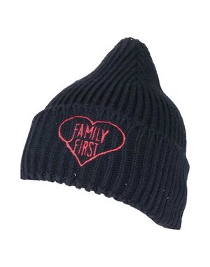 FAMILY FIRST Family First Milano Man Hat Black Size Onesize Wool, Polyamide, Acrylic Blue
