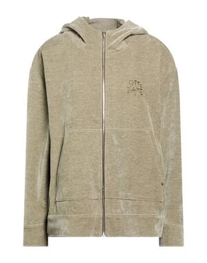 OTTOD'AME Sweatshirt Khaki Size Polyester, Elastane