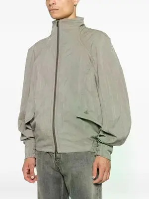VIVIENNE WESTWOOD Orb-embroidered Zip-up Jacket - Grey