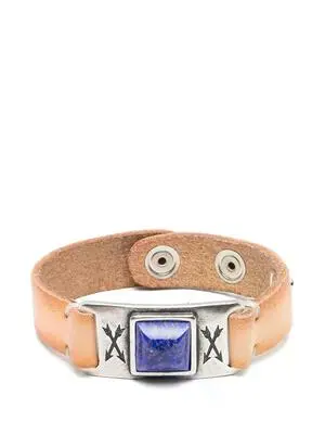 ERALDO Lapis Lazuli Embellished Leather Bracelet
